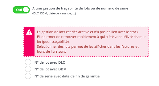 Gestion DLC/DLUO/DLM et garanties - Axonaut - Support